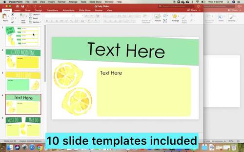 Classroom Management Daily Template Slides | Lemon Theme by Coloring ...