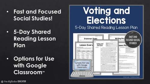 Voting and Elections | Shared Reading Lesson Plan by The Reflective ...