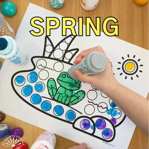 All 4 Seasons Dot Art Worksheets, Spring Summer Fall Winter Dot Marker ...