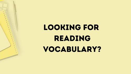 Reading Vocabulary Word Wall Cards for Test Prep by THE SMALL CLASSROOM