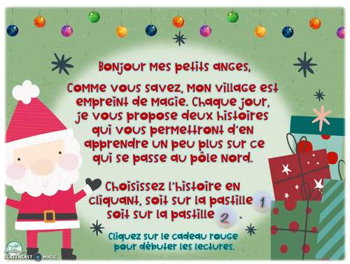 French Christmas Interactive Reading | Lectures interactives de Noël