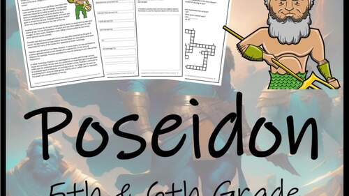 Poseidon Close Reading Comprehension Activity | 5th Grade & 6th Grade