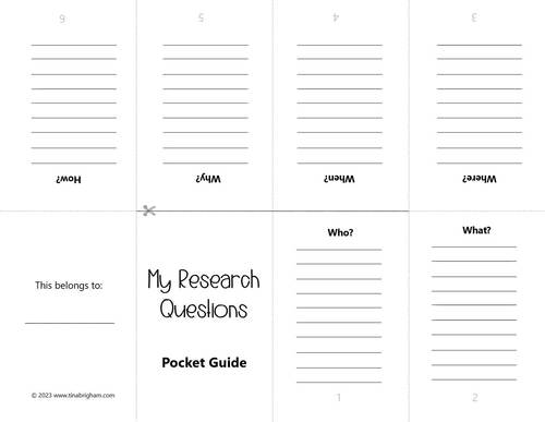 Research Project Mini Books (3 Volumes) | Questions, Sources, Note-taking