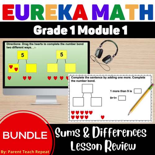 1st Grade Engage NY {Eureka} Math Module 1 | Digital & PDF Lesson Back ...
