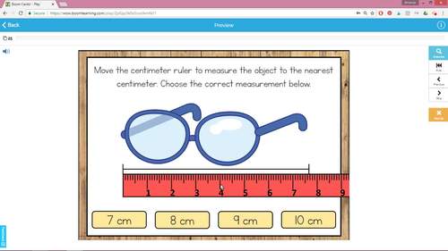 Measuring to the Nearest Centimeter Boom Cards by Second Grade Smiles