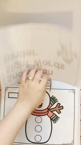 Winter Sight Word Binder Snowman Activities by IamTeachingLittleMinds
