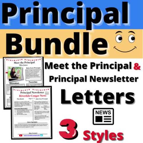 Principal Tools Activities Bundle Meet the Principal Newsletter ...