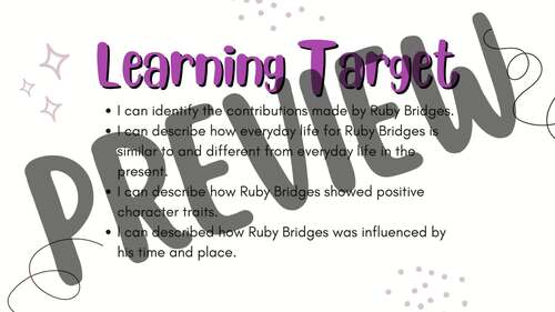 Ruby Bridges 1st Grade Lesson, Reading Comprehension, & Anchor Chart