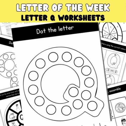 Letter Of The Week Q | Letter Practice Pages | Uppercase Lowercase ...