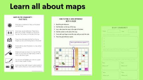 Map skills activities for life skills by Real World Education Resources