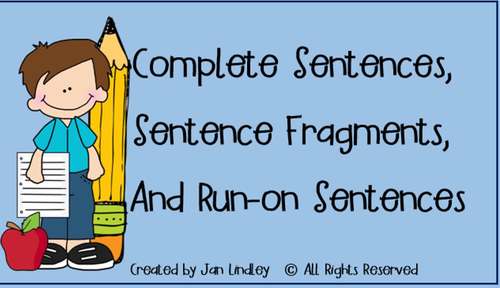 Complete Sentences, Fragments, and Run-ons PowerPoint Lesson with ...