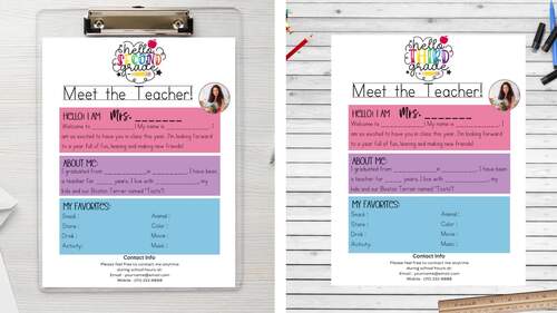 Meet the Teacher Letter Template by Play Therapy Creative | TPT