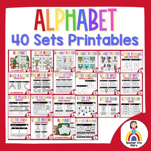 Alphabet Letter Printables, Worksheets and Activity Mega Bundle | Back ...