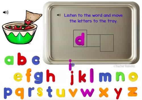 Boom Cards CVC SHORT I & E Magnetic Letters Remote Learning Word Building