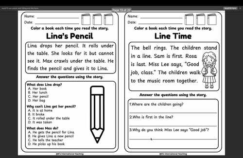 Grade 1 Reading Comprehension Passages | Beginning of Year Reading ...
