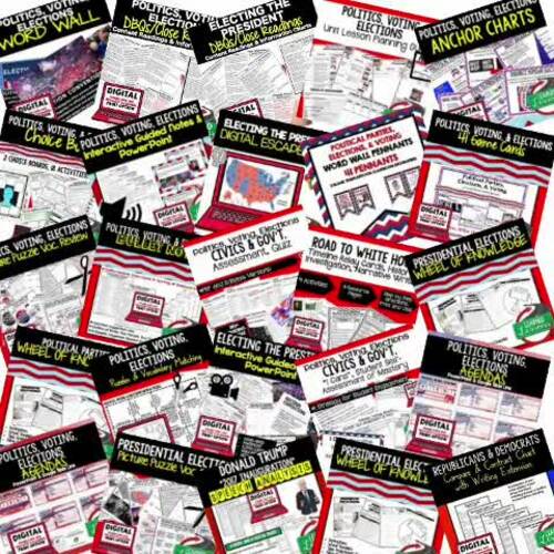 Politics Bundle, Voting Bundle, Elections BUNDLE (Civics & Government ...