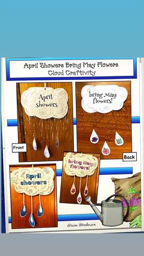 April Showers Bring May Flowers Spring Cloud Craft by Teach With Me