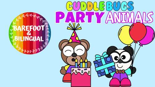 Party Animals Clipart - Cuddlebugs Collection Birthday Clipart | TPT
