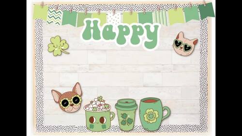 Retro St. Patrick's Day Bulletin Board & Classroom Decor, Photo Craft ...