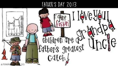 Father's day clip art / printable 2013 Dad's Day clip art COLORED Version