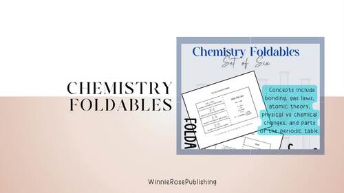Science Foldable Chemistry Classroom by WinnieRosePublishing | TPT