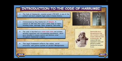 L7 Mesopotamian Law. The Code OF Hammurabi: Lesson 07 Bundle: World ...