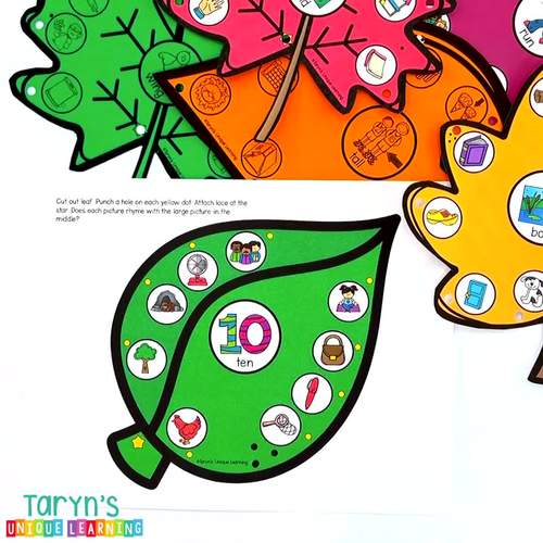 Fall Rhyming Activities | Phonemic Awareness Activities and Literacy ...