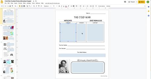 Distance Learning: Cold War PowerPoint and Guided Notes by Love Learning