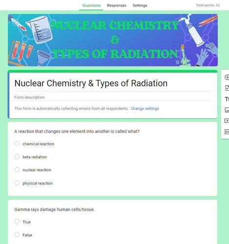 Structure of the Atom UNIT BUNDLE | Chemistry | Google Forms | TPT
