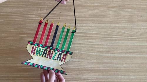 Kwanzaa Reading Passage and Hanging Kinara Decoration Craft | TpT