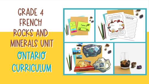 French Science Rocks and Minerals Grade 4 - Sciences Les roches et les ...