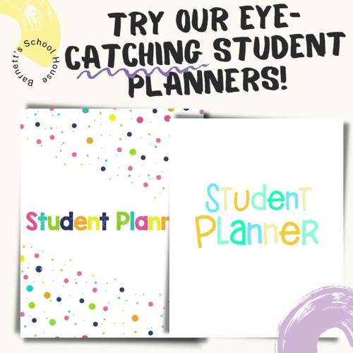 Student Planner | Editable | Reusable Every Year by Barnett's School House