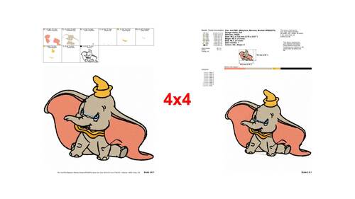 Dumbo Baby Elephant Sleepy And Resting Poses Cute And Expressive ...