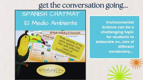 Spanish Environmental Chat Mat / Spanish Earth Day Chat Mat / El Medio ...