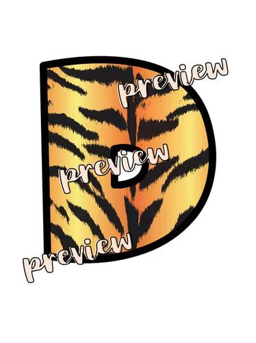 Jungle Safari Animal Print Bulletin Board Letters and Numbers by Anh Huynh