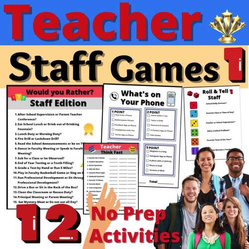 Teacher Staff Icebreakers Activity Games 1 Meetings Group Resource