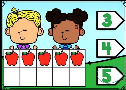 Boom Cards Counting with Ten Frames Apples Distance Learning | TPT