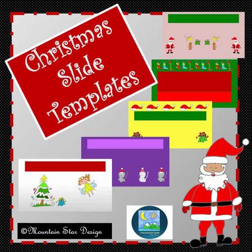 Christmas Slides Templates by Mountain Star Design | TpT