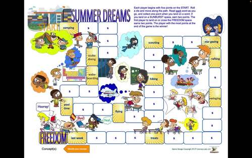 Editable Phonics Word Game Board Template | Literacy Game | Summer Theme