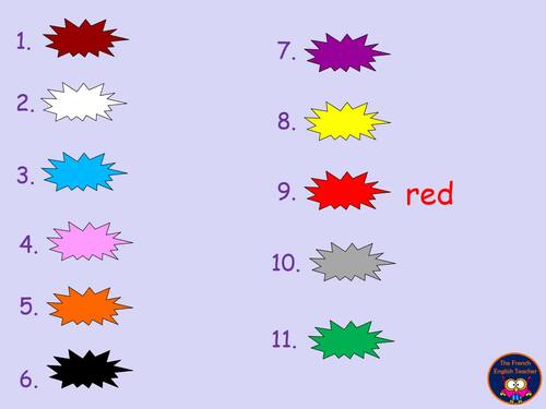 POWERPOINT presentation TO DISCOVER COLORS by The French English teacher