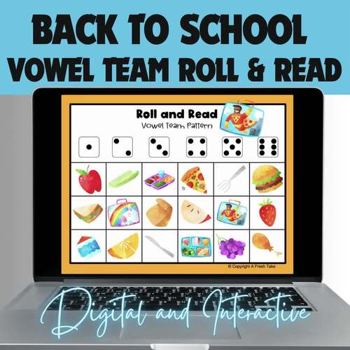 Back to School Roll & Read Multisyllabic Vowel Team Words & Sentences ...