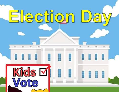 Election Day Words and Pictures Editable PowerPoint & Google Slides No Preb