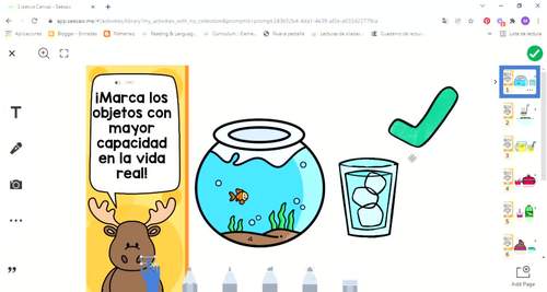 Capacidad | Google Slides y Seesaw | Digital Measurement in Spanish