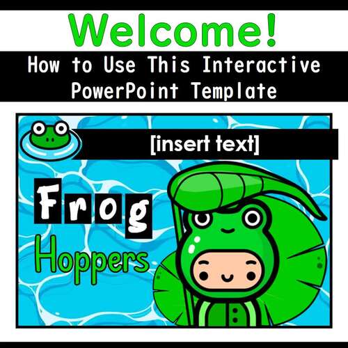 EDITABLE FROG HOPPERS: Interactive PPT Game/Activity TEMPLATE (10 ...