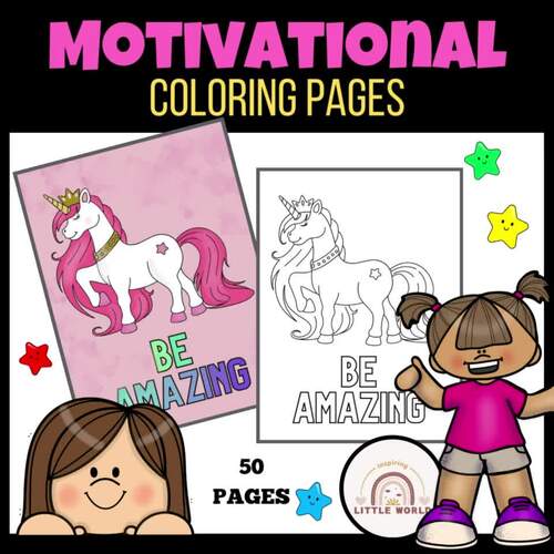 Coloring Pages with Motivational Quotes - Promote Growth Mindset - SEL
