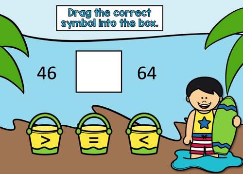 Comparing 2 Digit Numbers 1st Grade Place Value Boom ™ Cards Math Activity