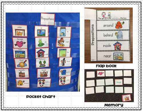 ESL Prepositions Flap Books & Vocabulary Cards with Lesson Plans