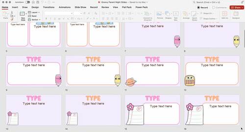Groovy Parent Info Night Editable PowerPoint Template by Magical ...