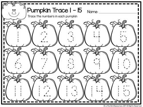 Autumn Numbers Worksheets 1-20 Pumpkin Theme | Trace, Write, Count ...