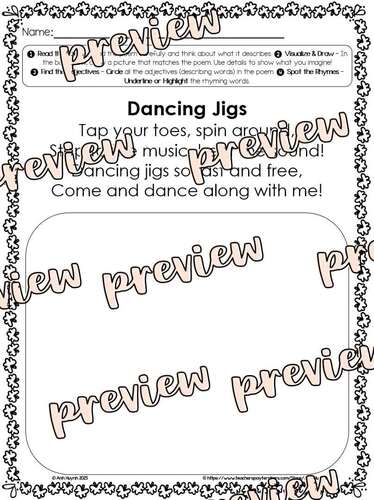 Interactive St Patrick's Day Poems for 1st Grade or 2nd Grade by Anh Huynh